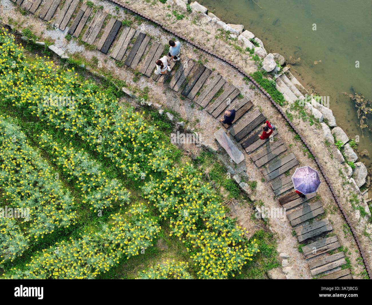 (250327) -- CHANGSHA, March 27, 2025 (Xinhua) -- An aerial drone photo ...