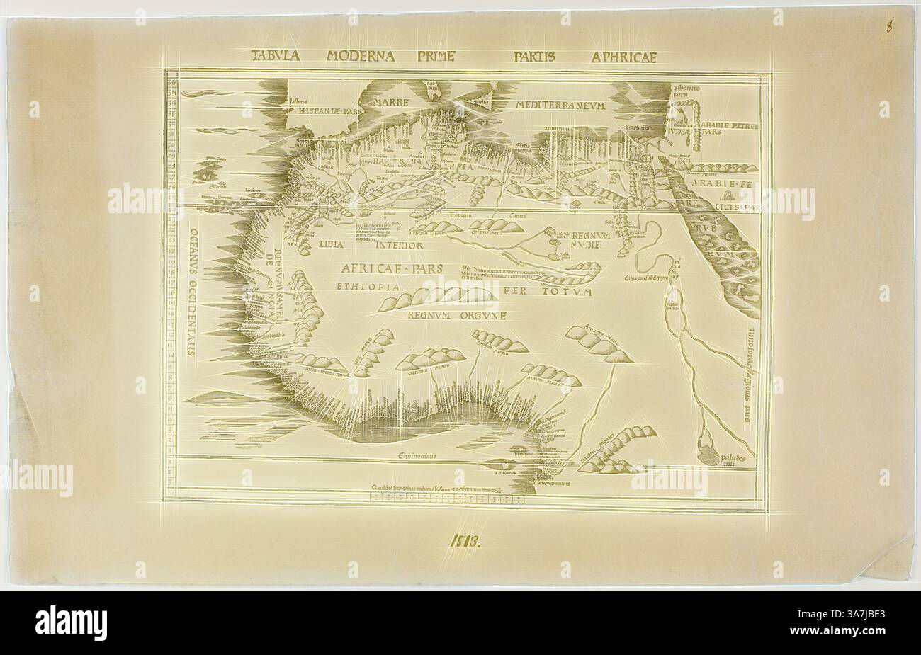 An intricate map depicting the regions of Africa, highlighting various ...