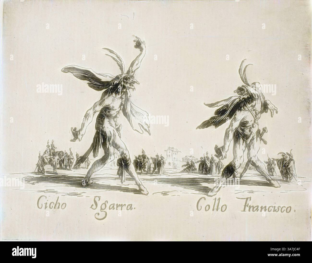 Two figures dance gracefully, showcasing elaborate costumes and dynamic ...