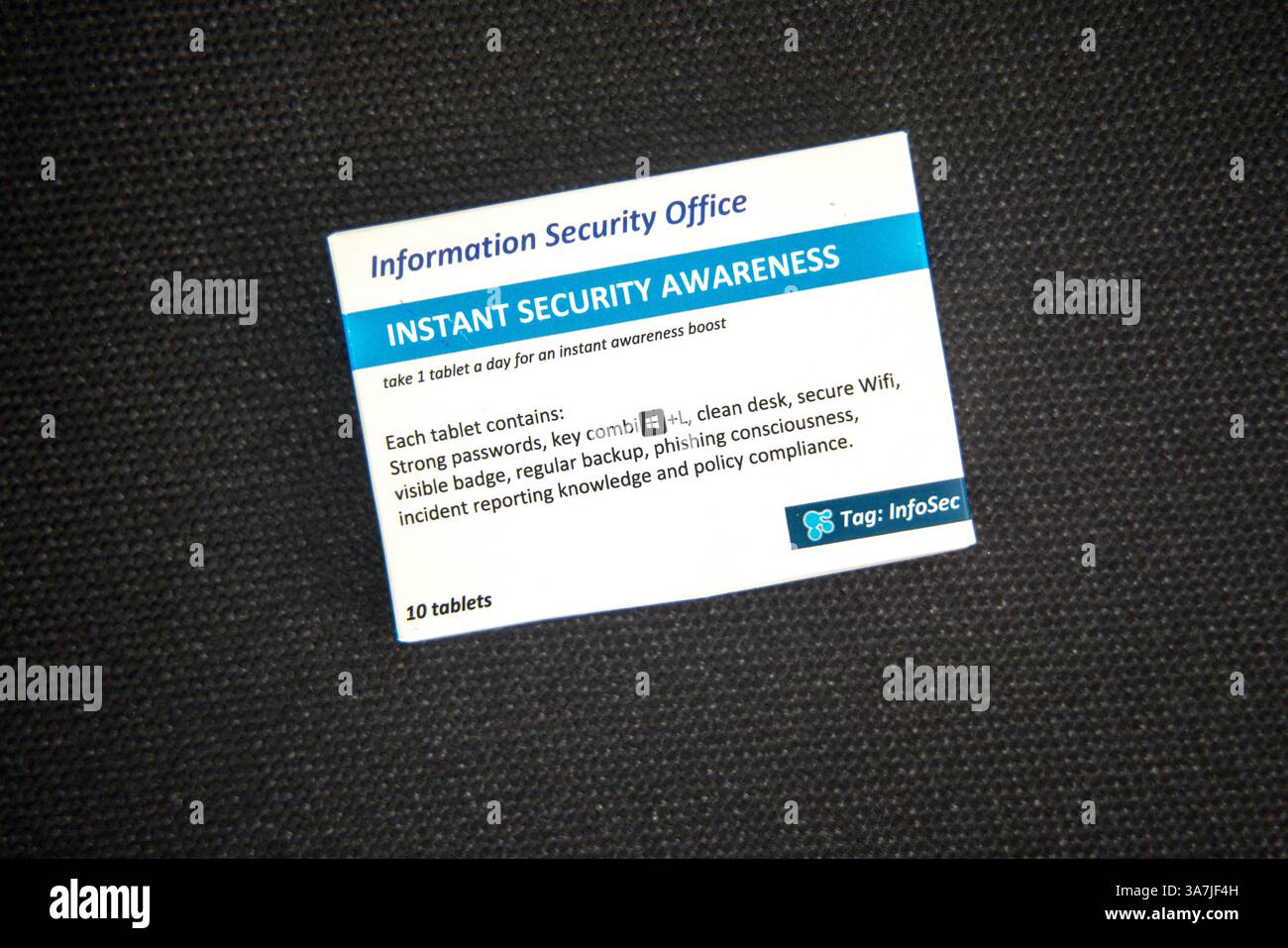 Mints package with information security recommendations, pretending to ...