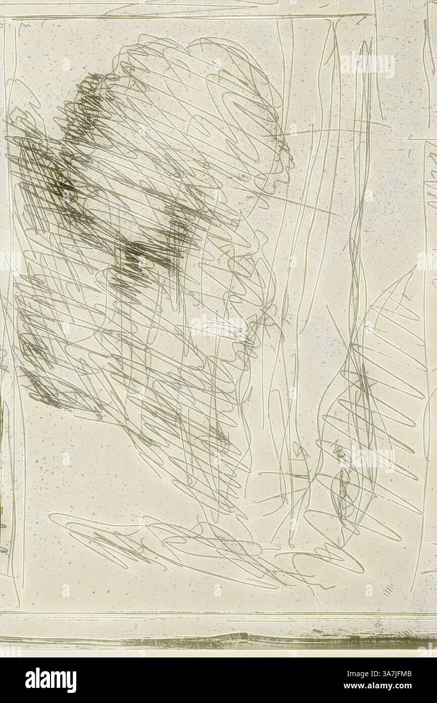 A series of abstract lines and shapes intertwine, creating a dynamic ...