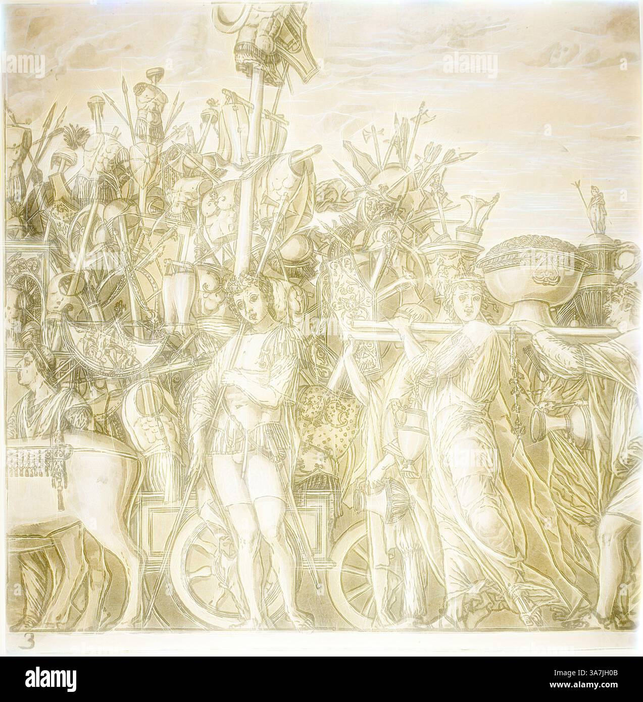 A grand procession showcases an elaborate display of figures adorned ...