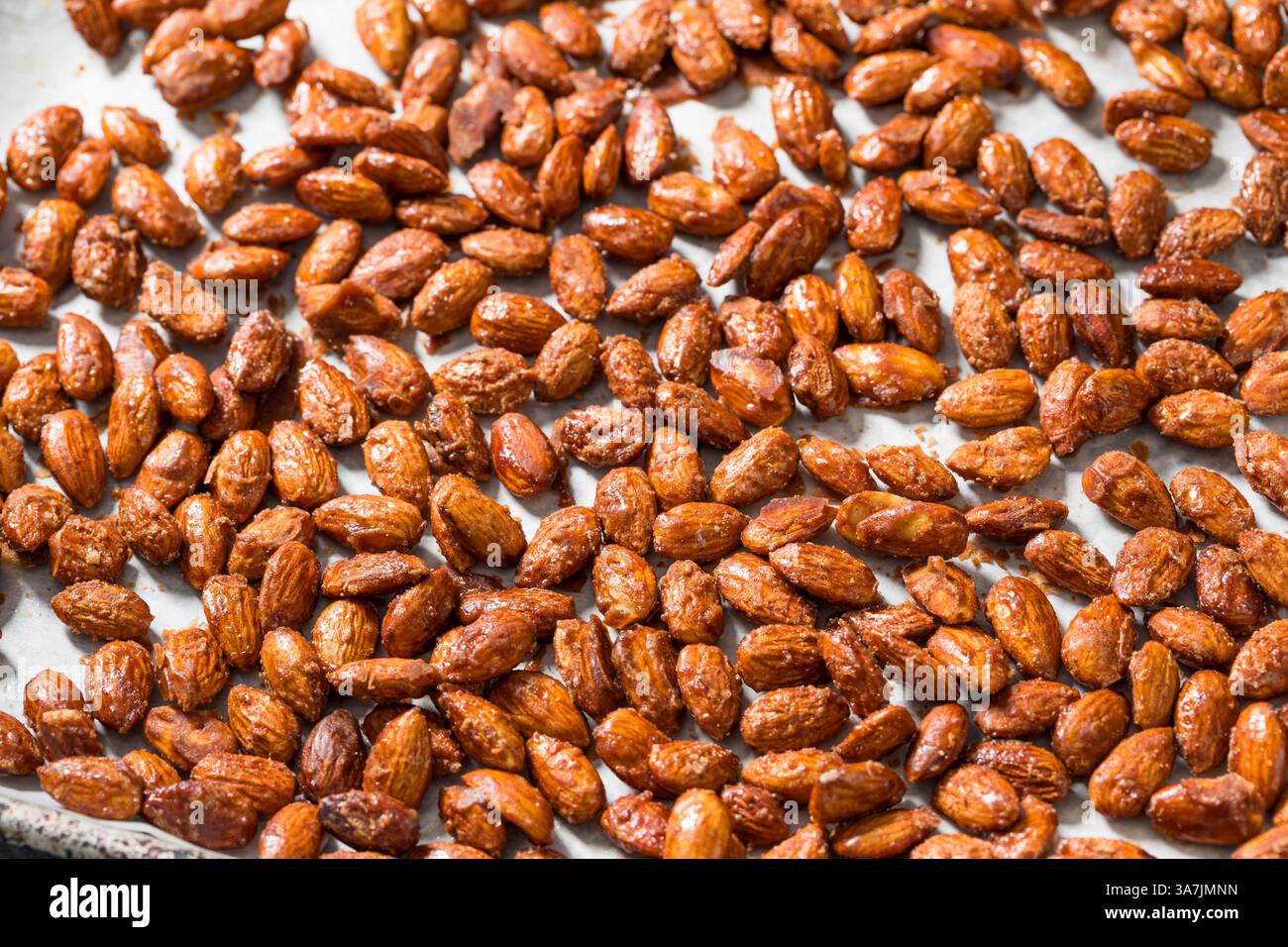 Homemade Caramelized Cinnamon Almonds Ready to Eat Stock Photo - Alamy