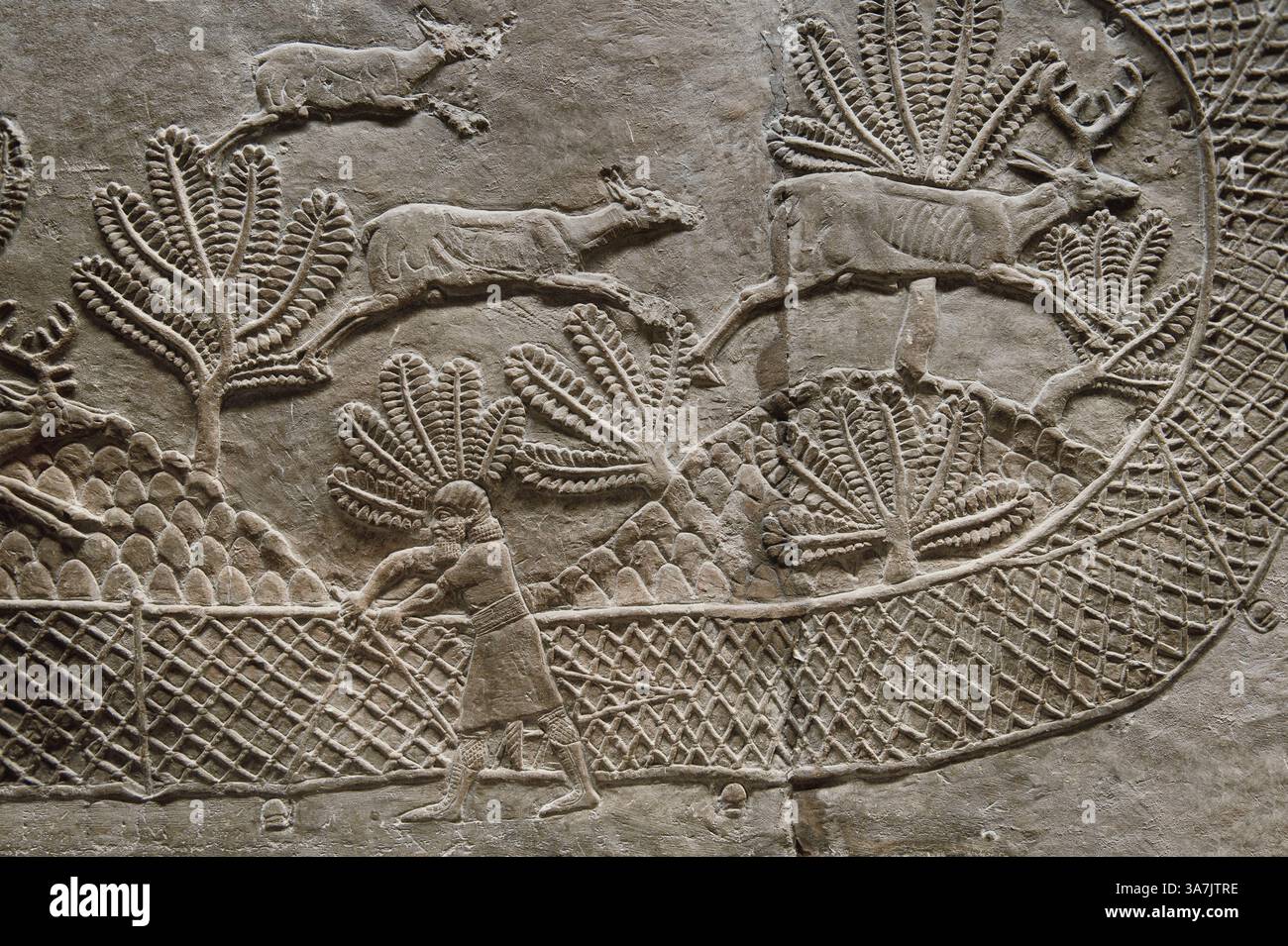 Assyrian deer hunt panel hi-res stock photography and images - Alamy