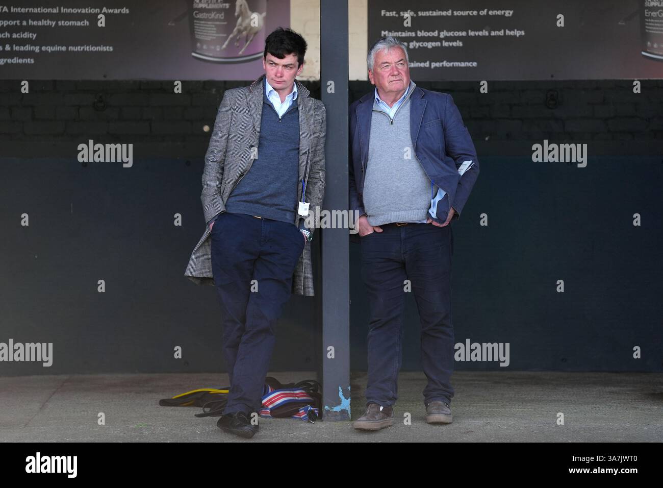 Trainer Nigel Twiston-Davies (right) and assistant trainer, and son ...
