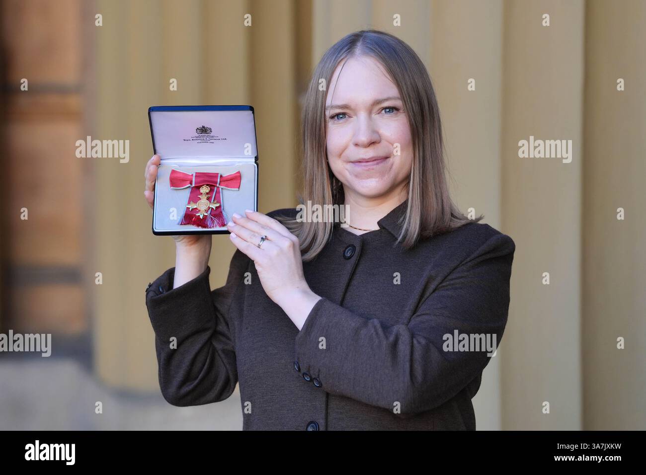 Rebecca Thomson after being made a Officer of the Order of the British ...