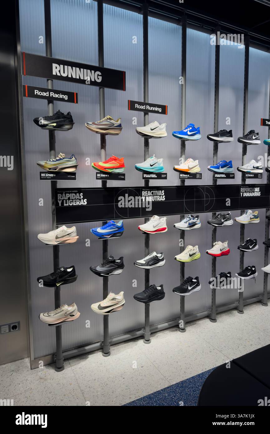 Recently opened Nike Store in the center of Zaragoza, Spain Stock Photo ...