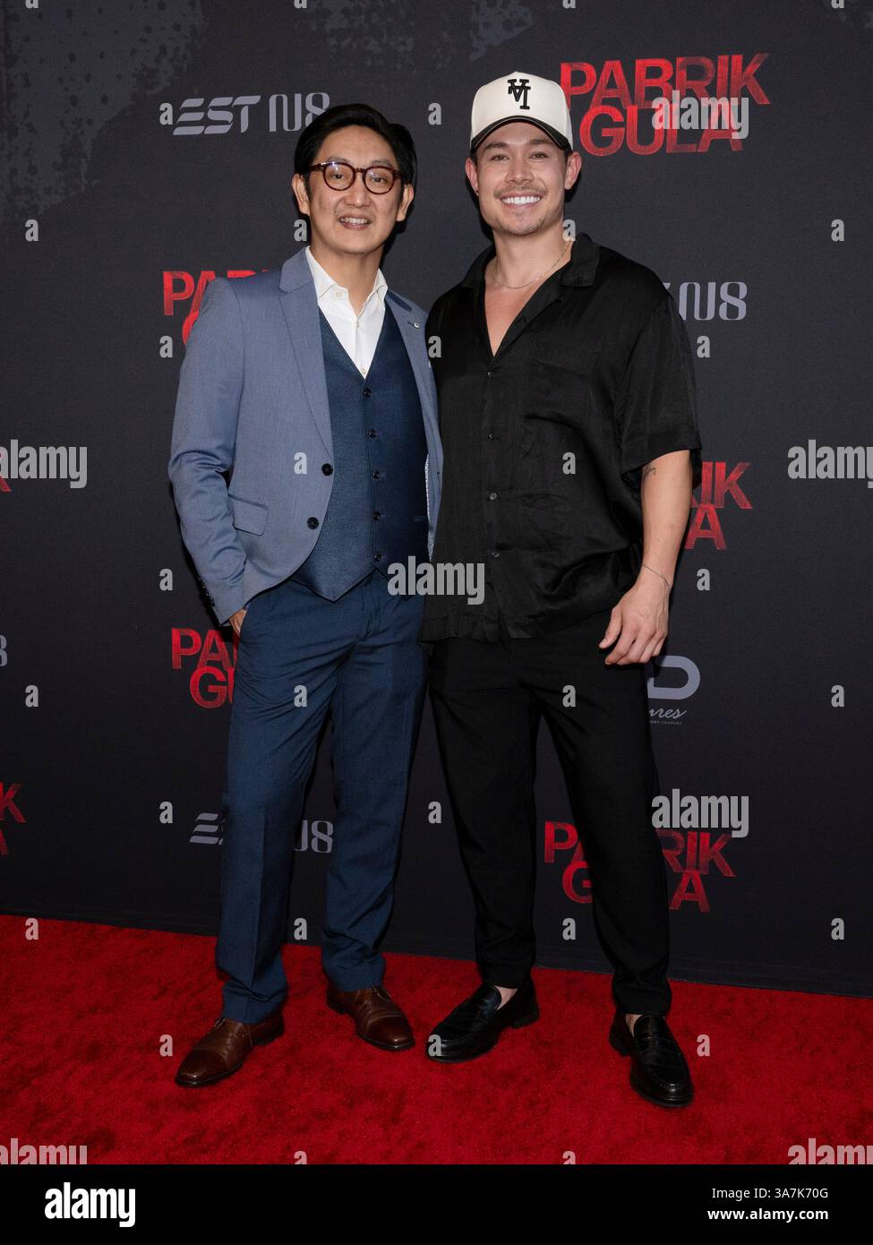 March 26, 2025, Los Angeles, California, USA: Awi Suryadi and Cotton Tran attends the ''Pabrik ...