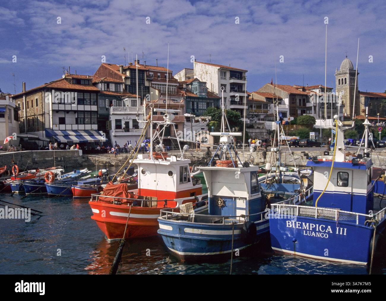Fishing boats in luanco asturias hi-res stock photography and images ...
