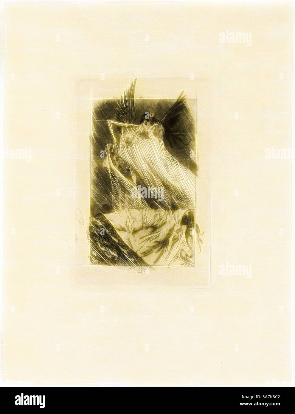 A whimsical scene depicting a surreal amalgamation of birds and ...