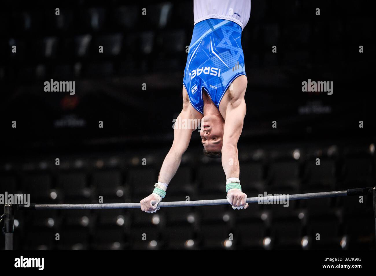 Alexander Myakinin (ISR) am Reck / 40. EnBW DTB Pokal, 27.03.2025 ...