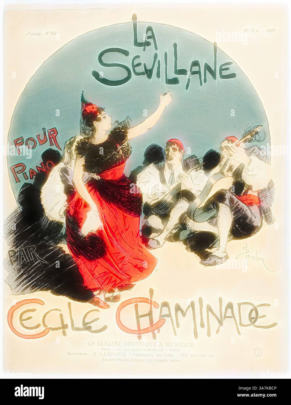 An artistic poster featuring a vibrant scene of dancers in traditional ...