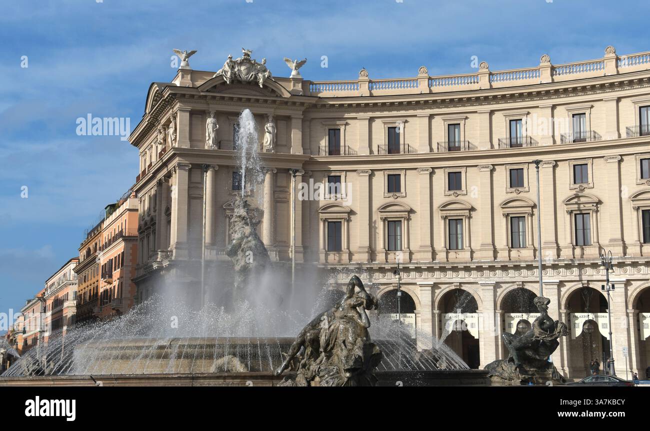 Piazza della Repubblica is a square in Rome near Termini Station and ...