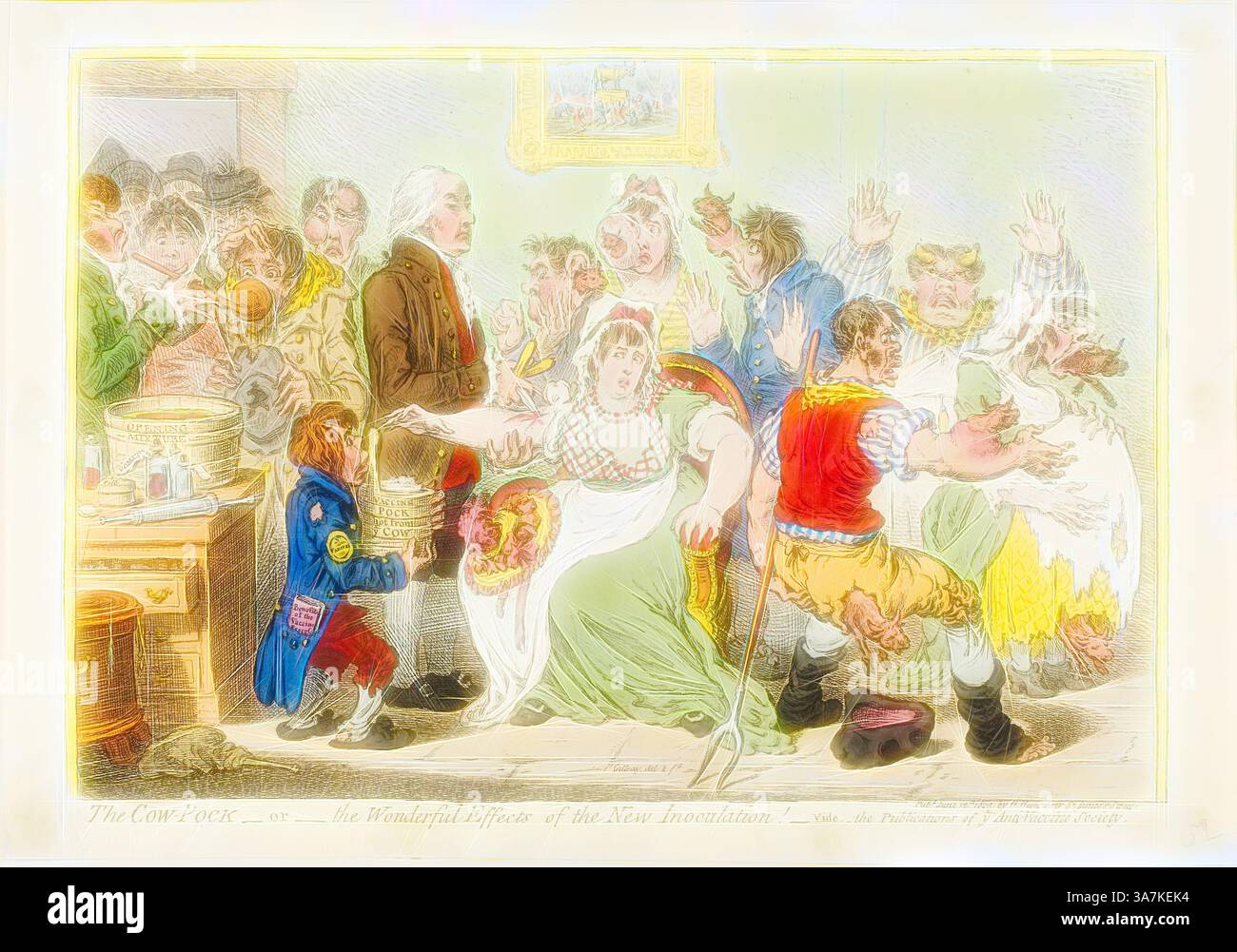 Group of exaggeratedly expressive characters hi-res stock photography ...