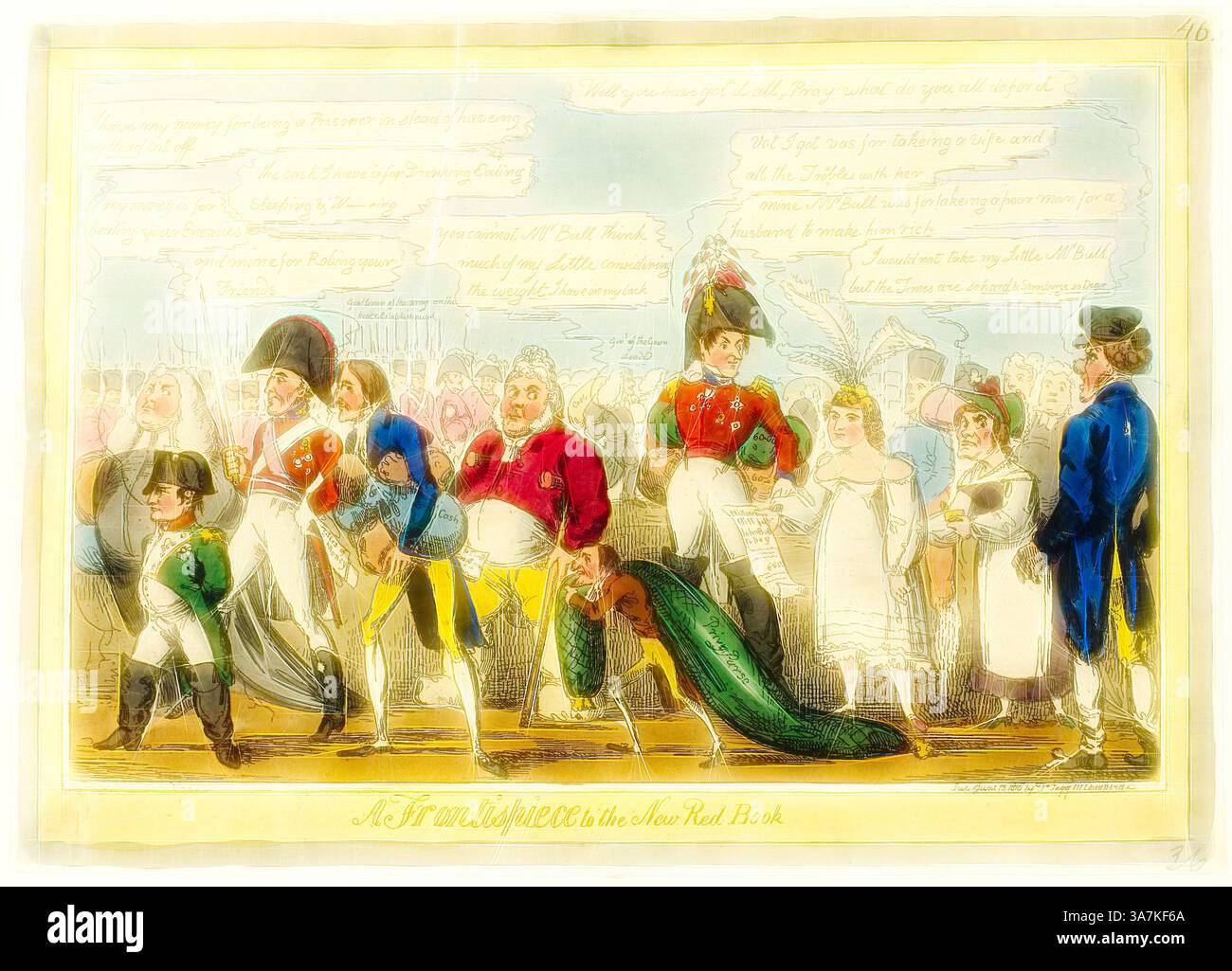 A lively illustration depicting a satirical scene featuring various ...