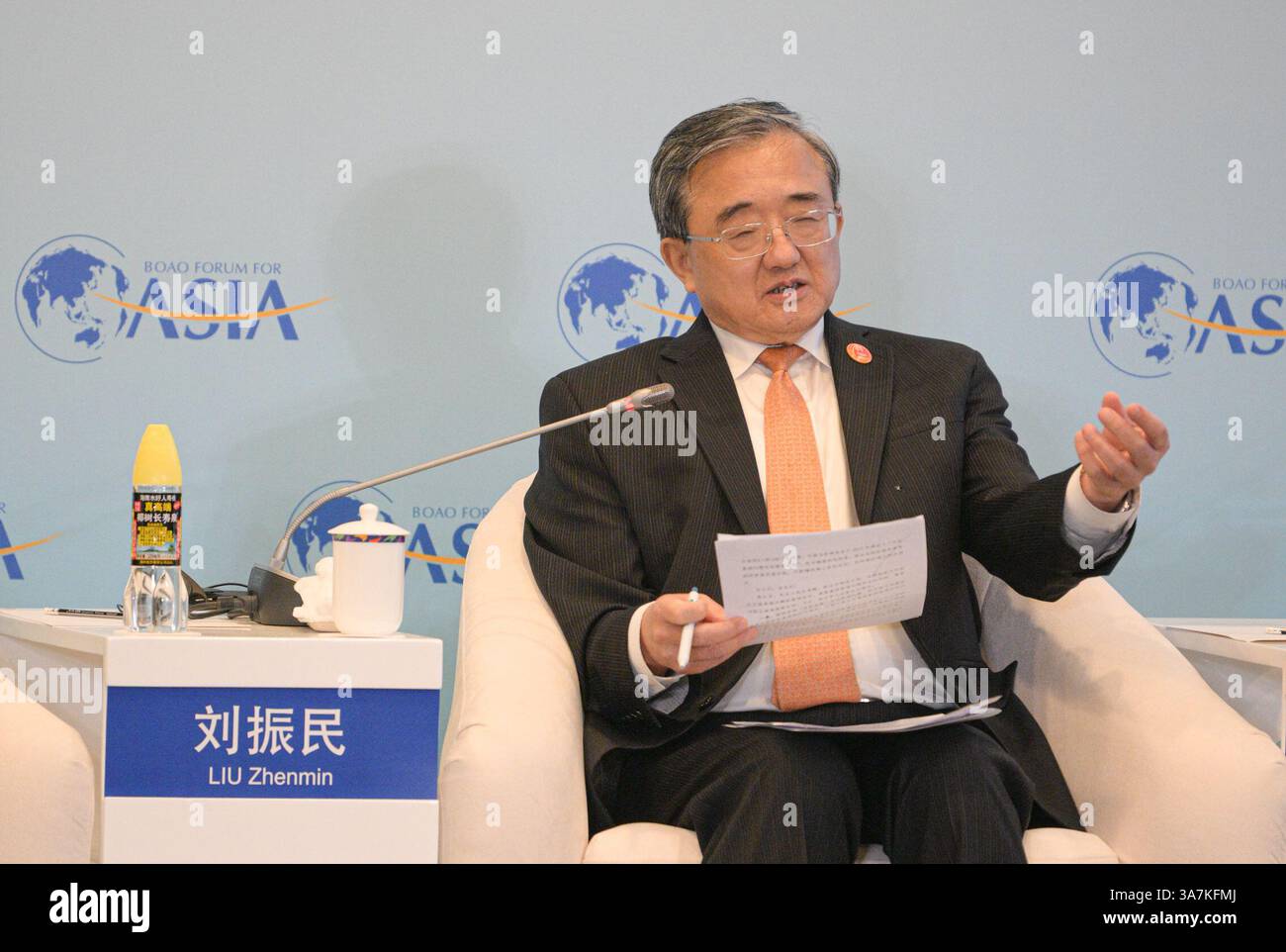 Boao, China's Hainan Province. 27th Mar, 2025. Liu Zhenmin, China's ...