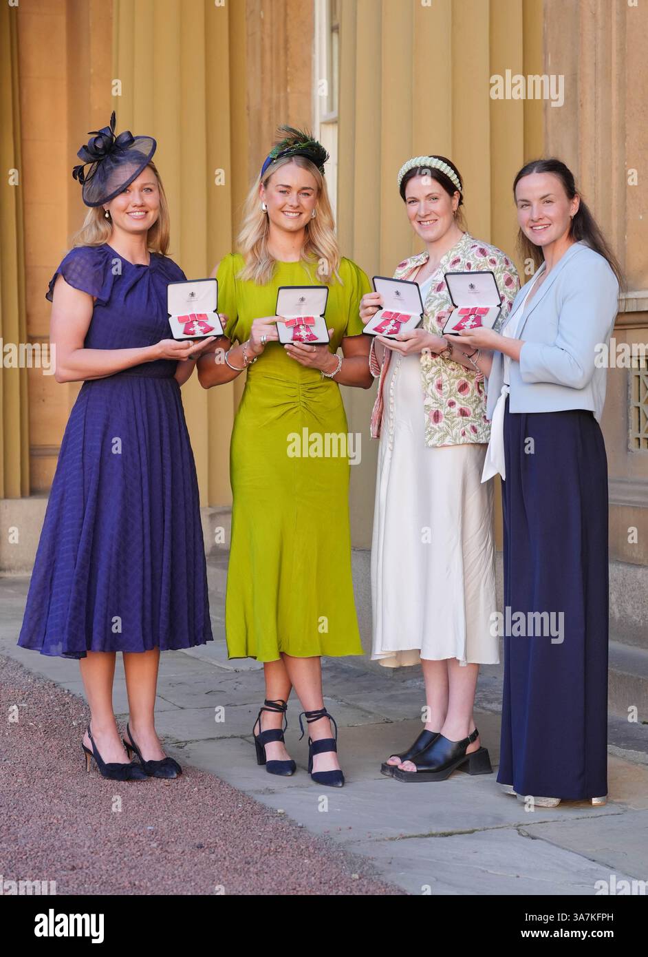(left to right) Lola Anderson, Hannah Scott, Georgina Brayshaw and ...