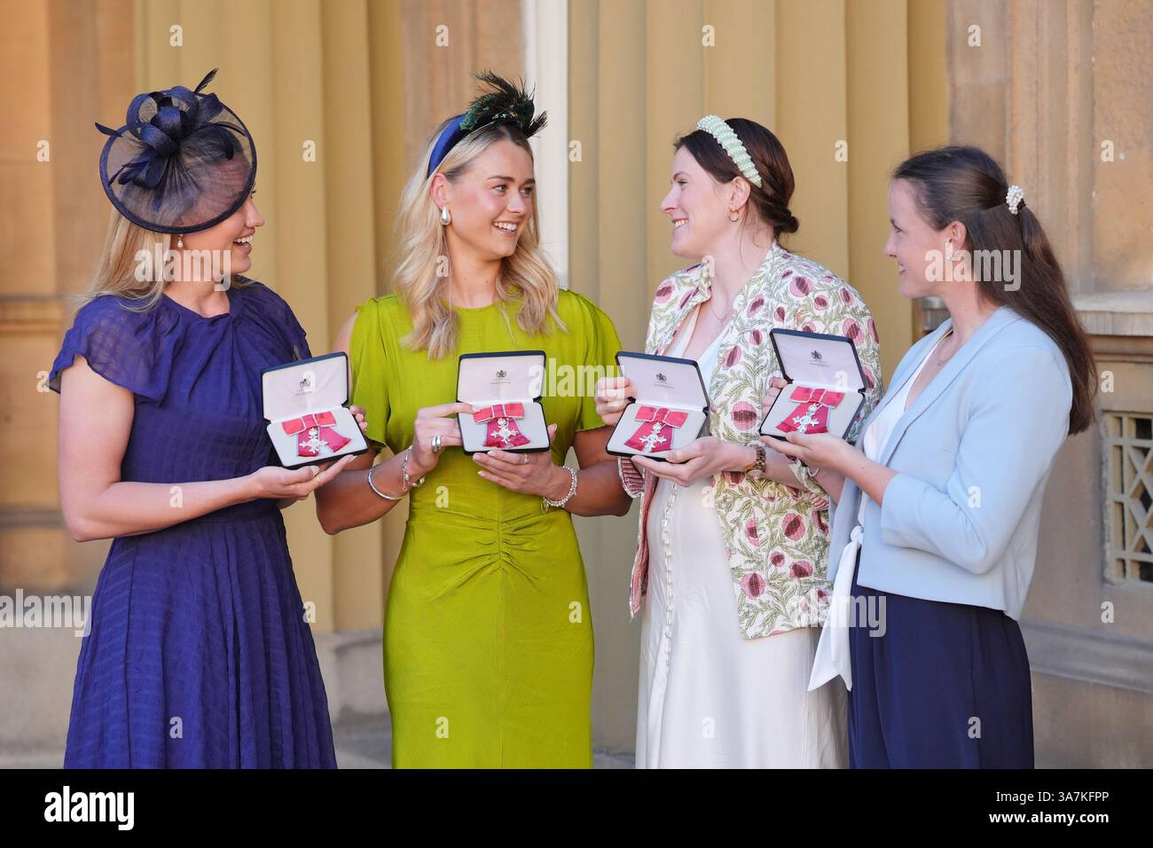 (left to right) Lola Anderson, Hannah Scott, Georgina Brayshaw and ...