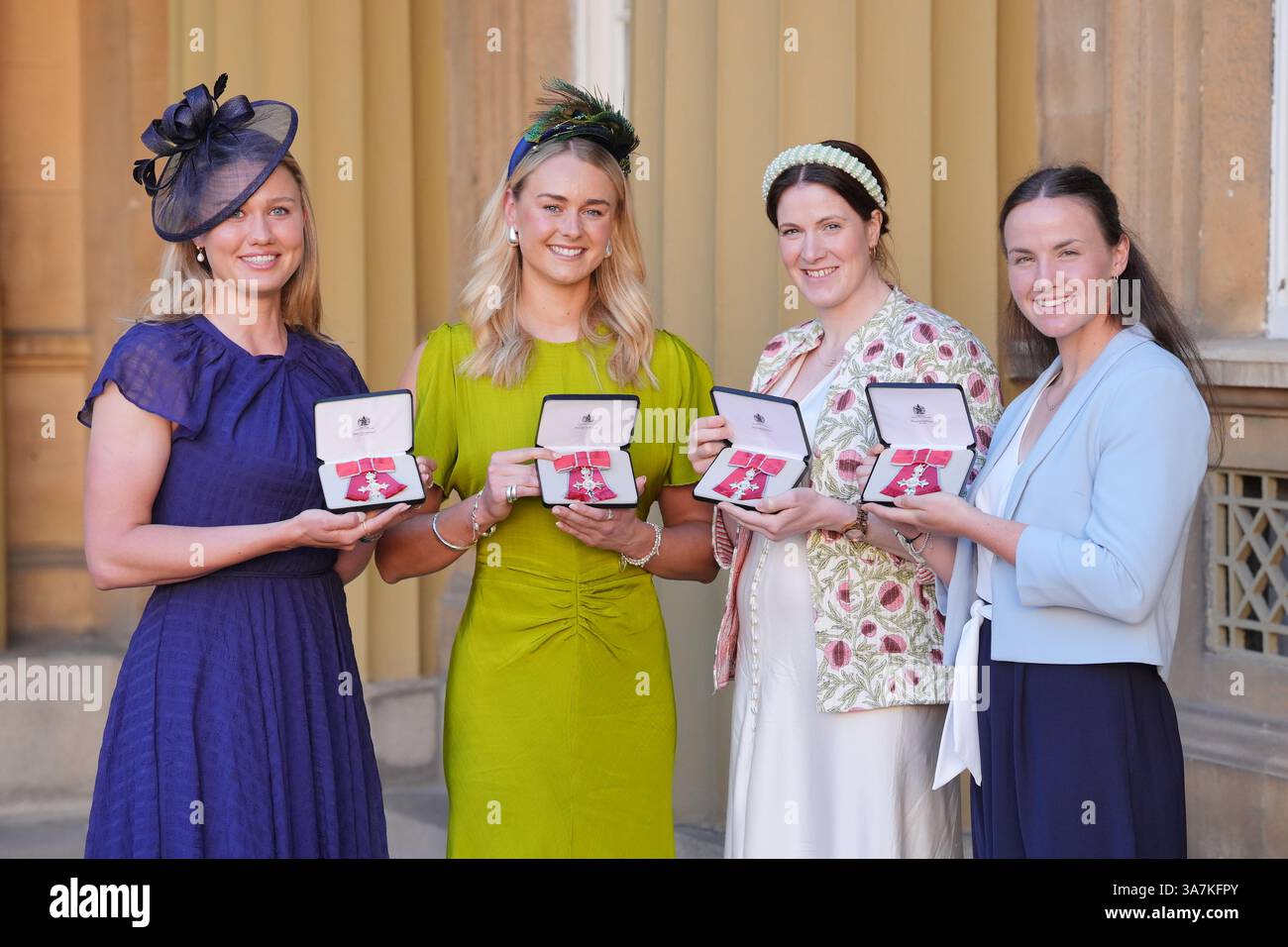 (left to right) Lola Anderson, Hannah Scott, Georgina Brayshaw and ...