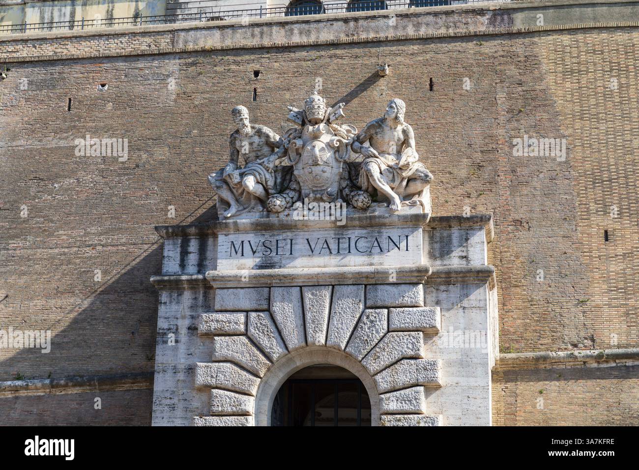 Musei Vaticani / Vatican Museum Exit (detail), Rome, Italy Stock Photo ...