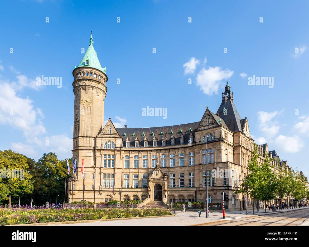 The Spuerkeess building on the Metz square in Luxembourg City houses ...