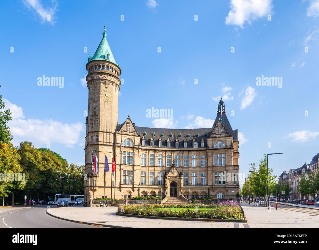 The Spuerkeess building on the Metz square in Luxembourg City houses ...