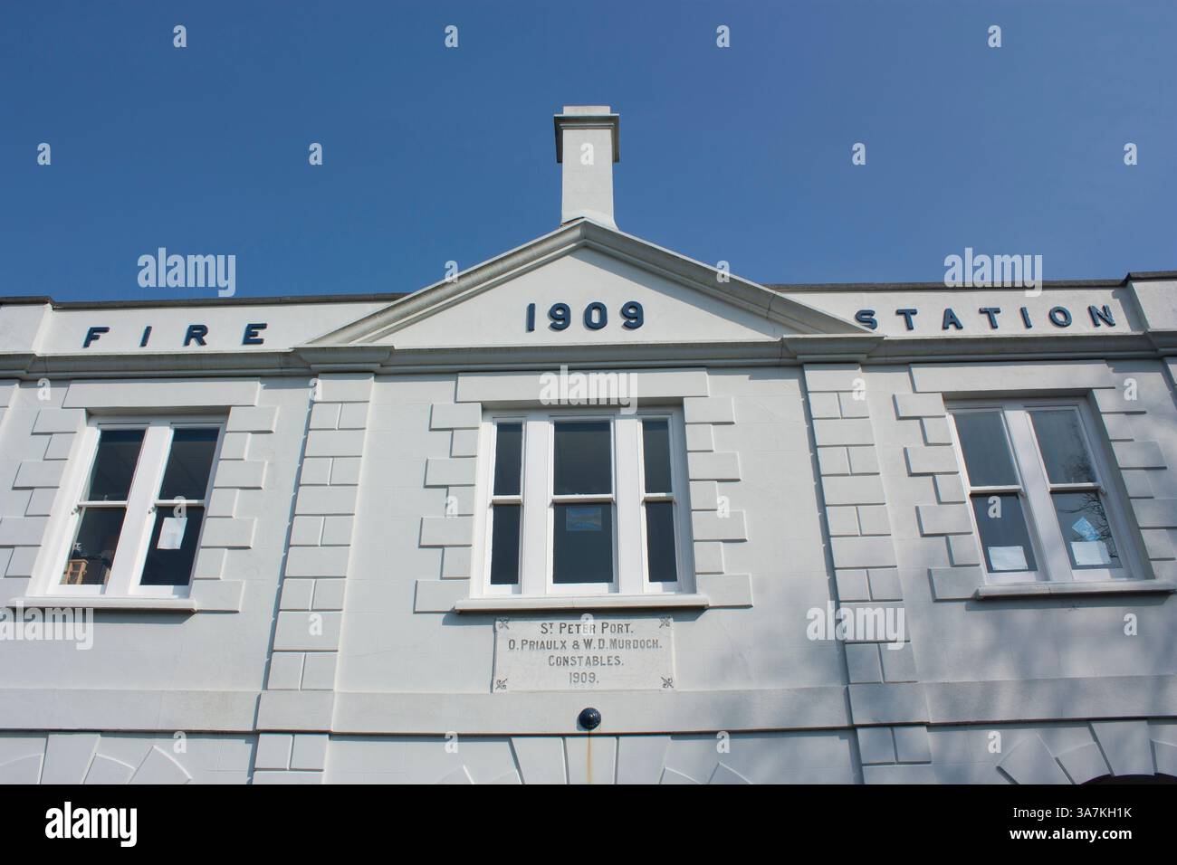 Guernsey. Channel Islands. Fire Station building roof facade Stock ...