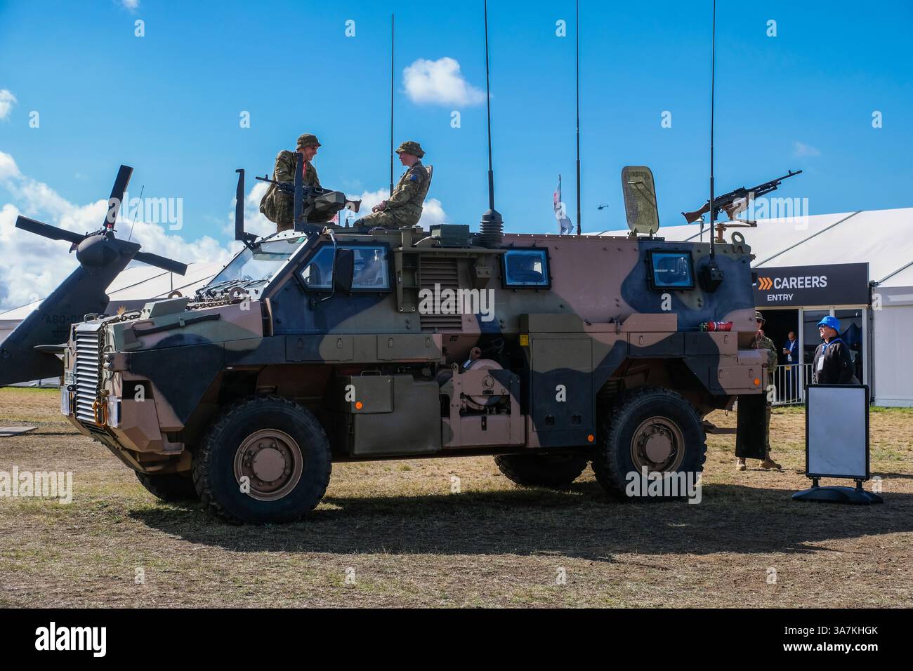 Australian Bushmaster Protected Mobility Vehicle is seen at the outdoor ...