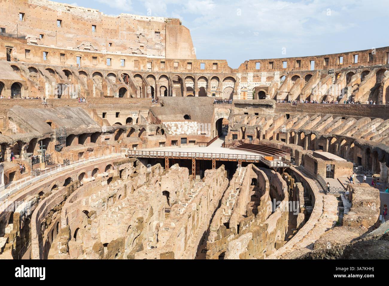 Interior of the Colosseum / Colosseo (Detail), Rome, Italy Stock Photo ...