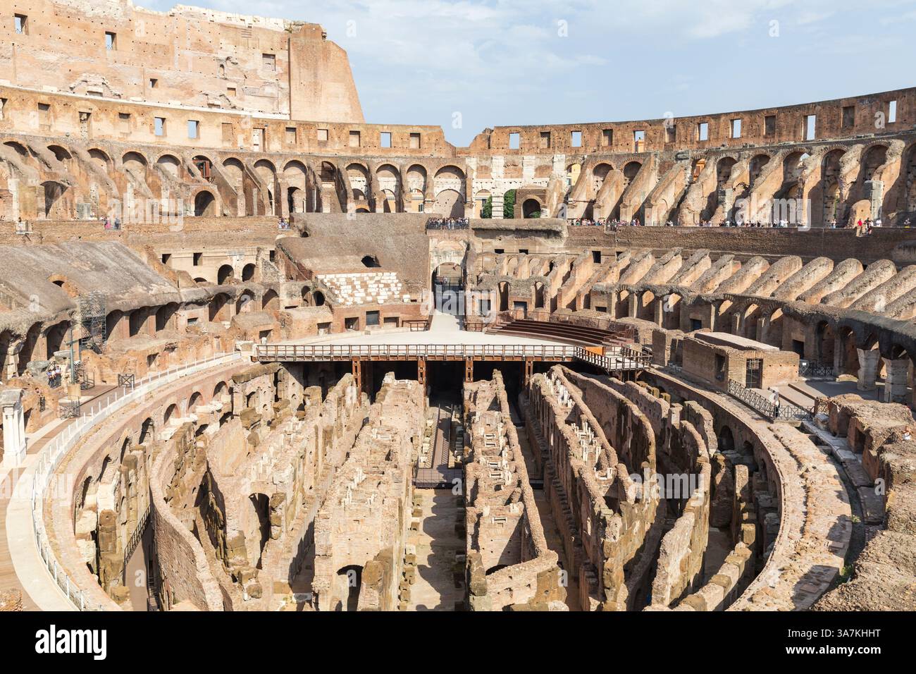 Interior of the Colosseum / Colosseo (Detail), Rome, Italy Stock Photo ...
