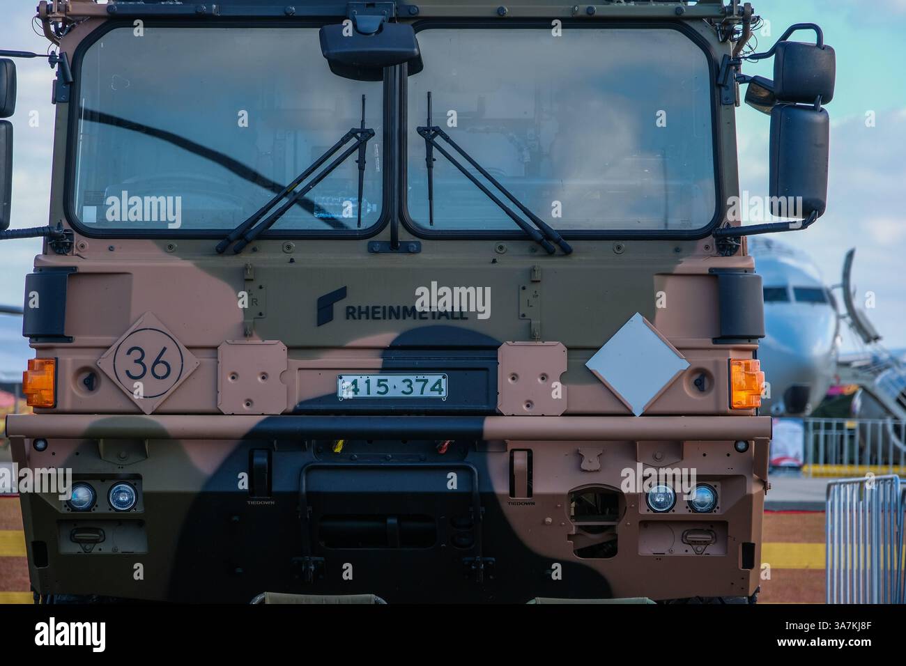 Rheinmetall MAN Military Vehicle seen at the outdoor Air Force and ...