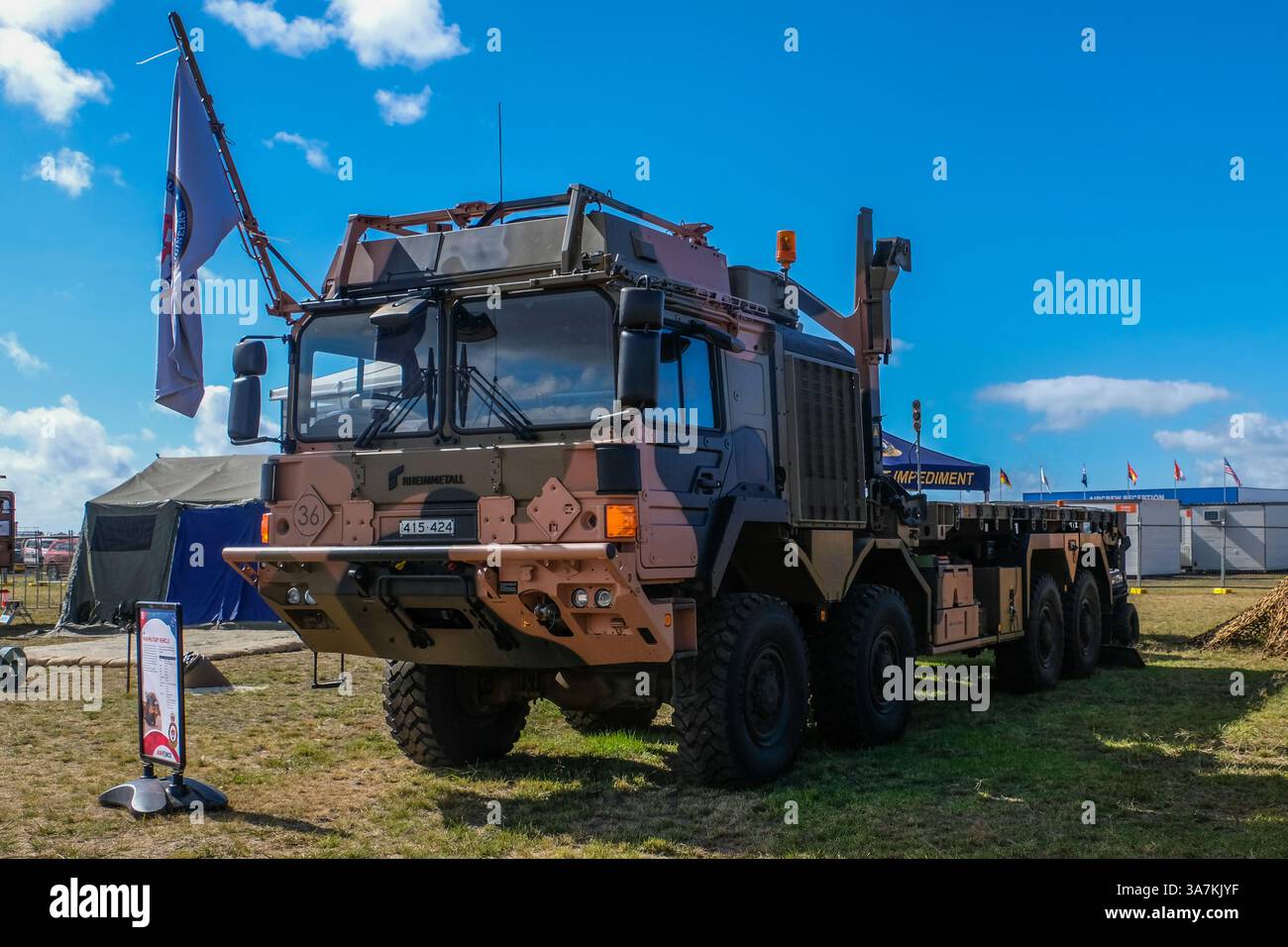 Rheinmetall MAN Military Vehicle seen at the outdoor Air Force and ...