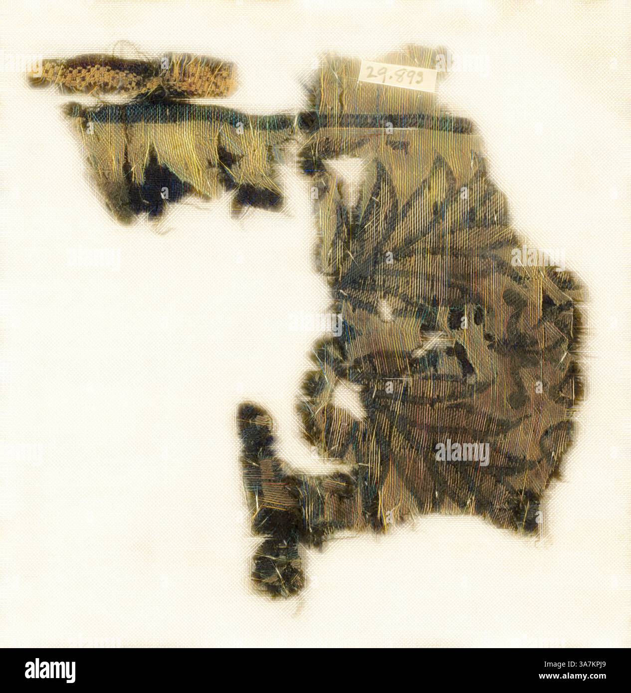 An abstract representation featuring a blend of textures and patterns ...