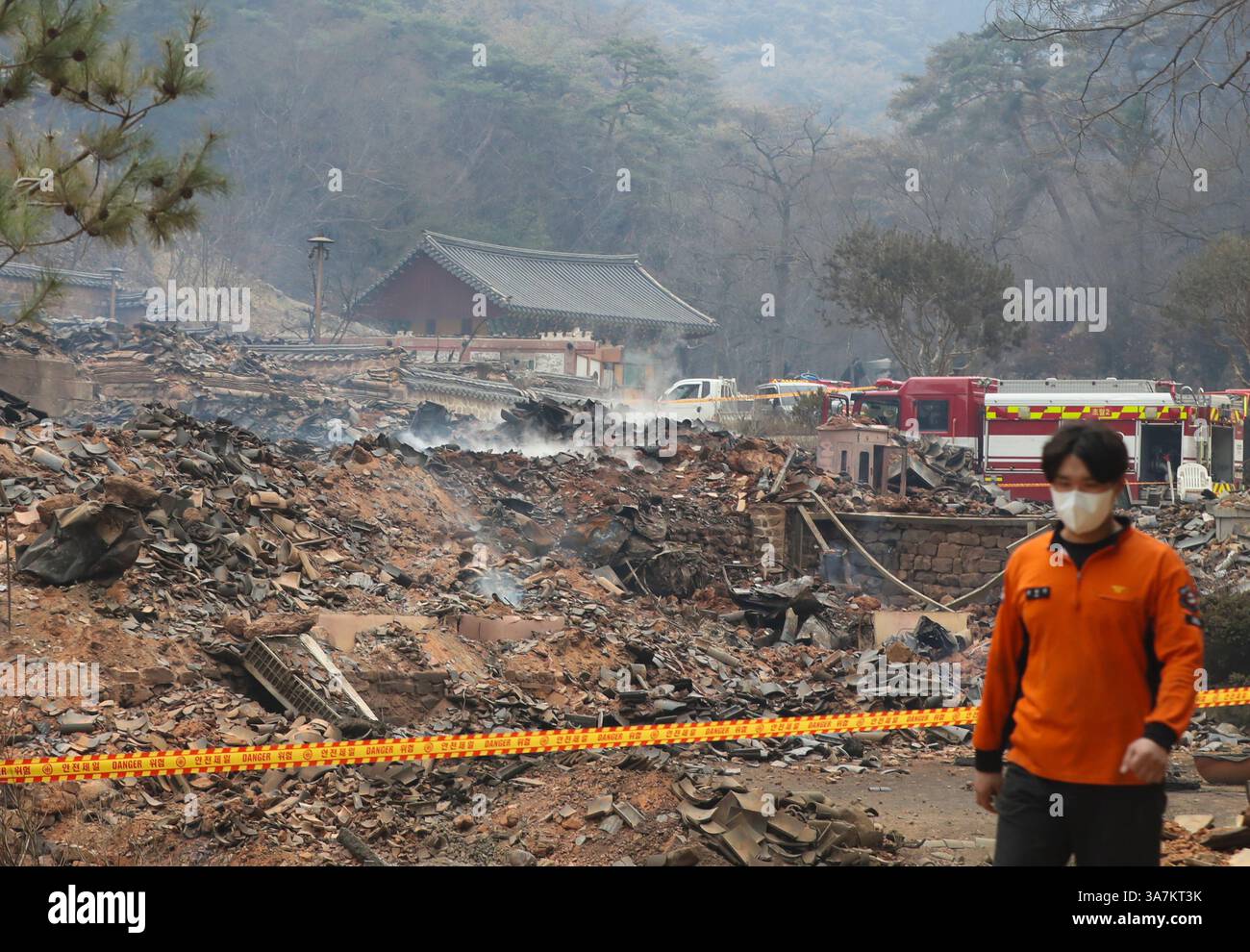Gyeongsang. 27th Mar, 2025. This photo taken on March 27, 2025 shows an ...