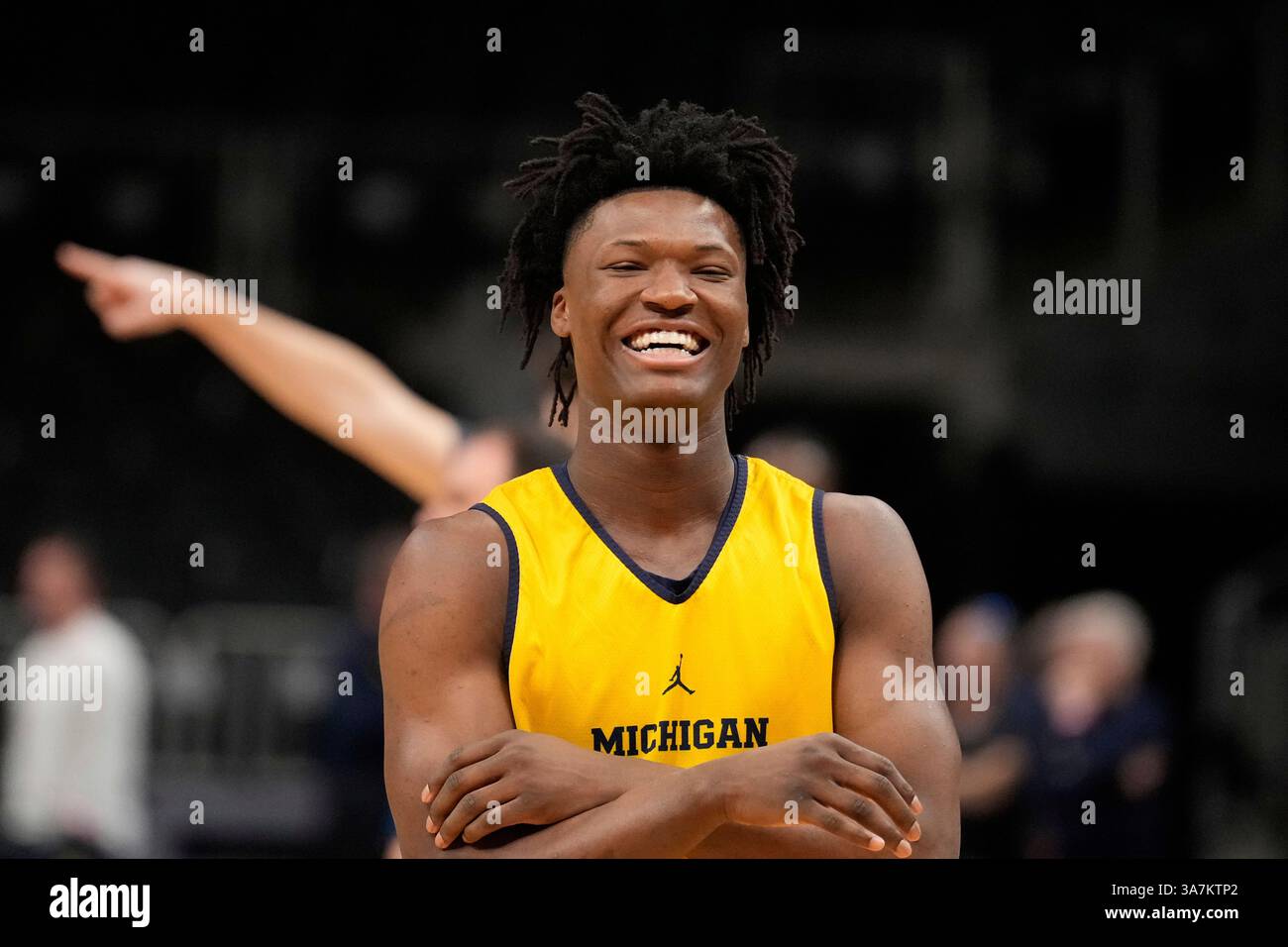 Michigan guard L.J. Cason (2) runs drills during practice, Thursday ...