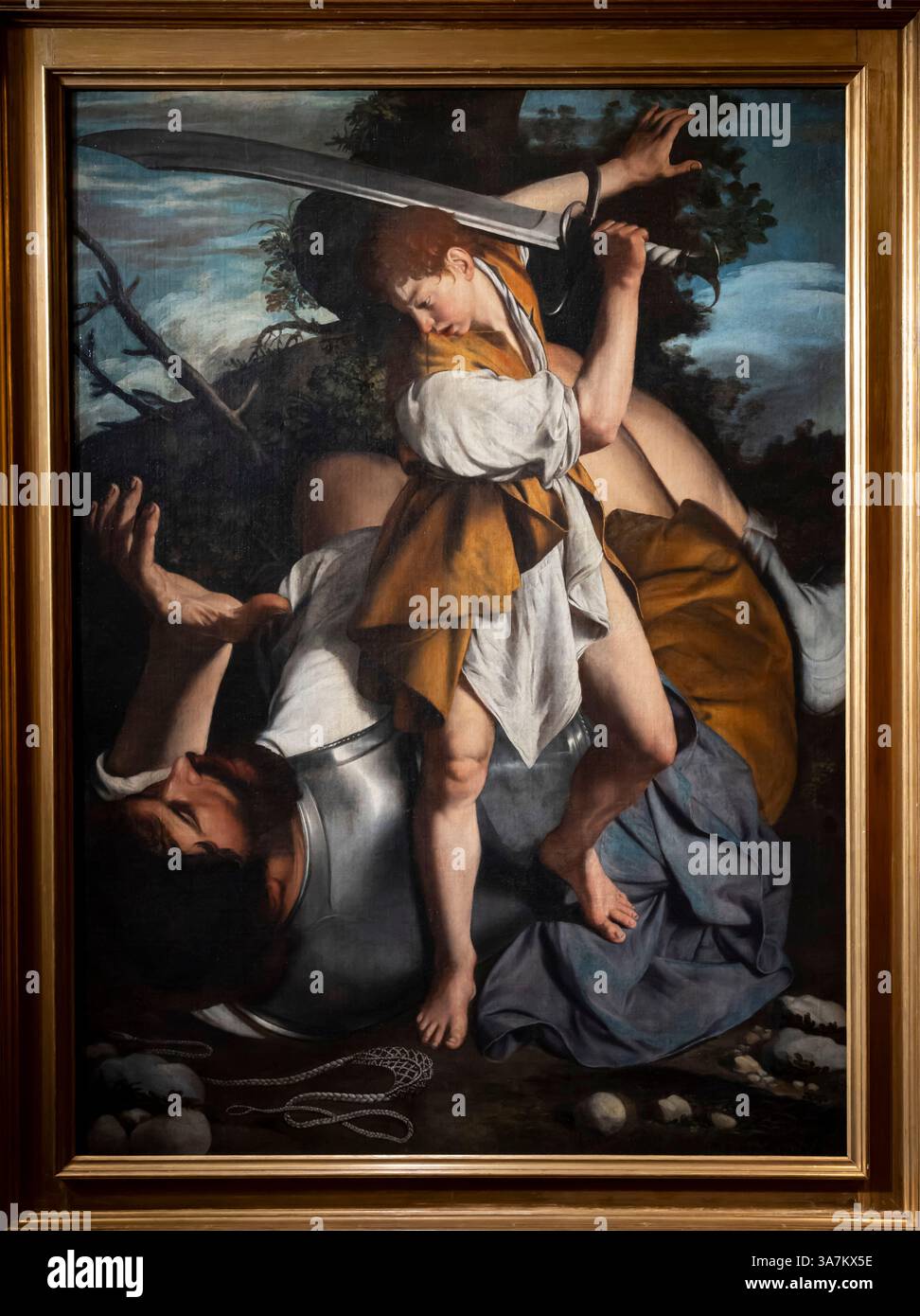 Paris, France - 03 22 2025: André Jacquemart Museum. David and Goliath ...