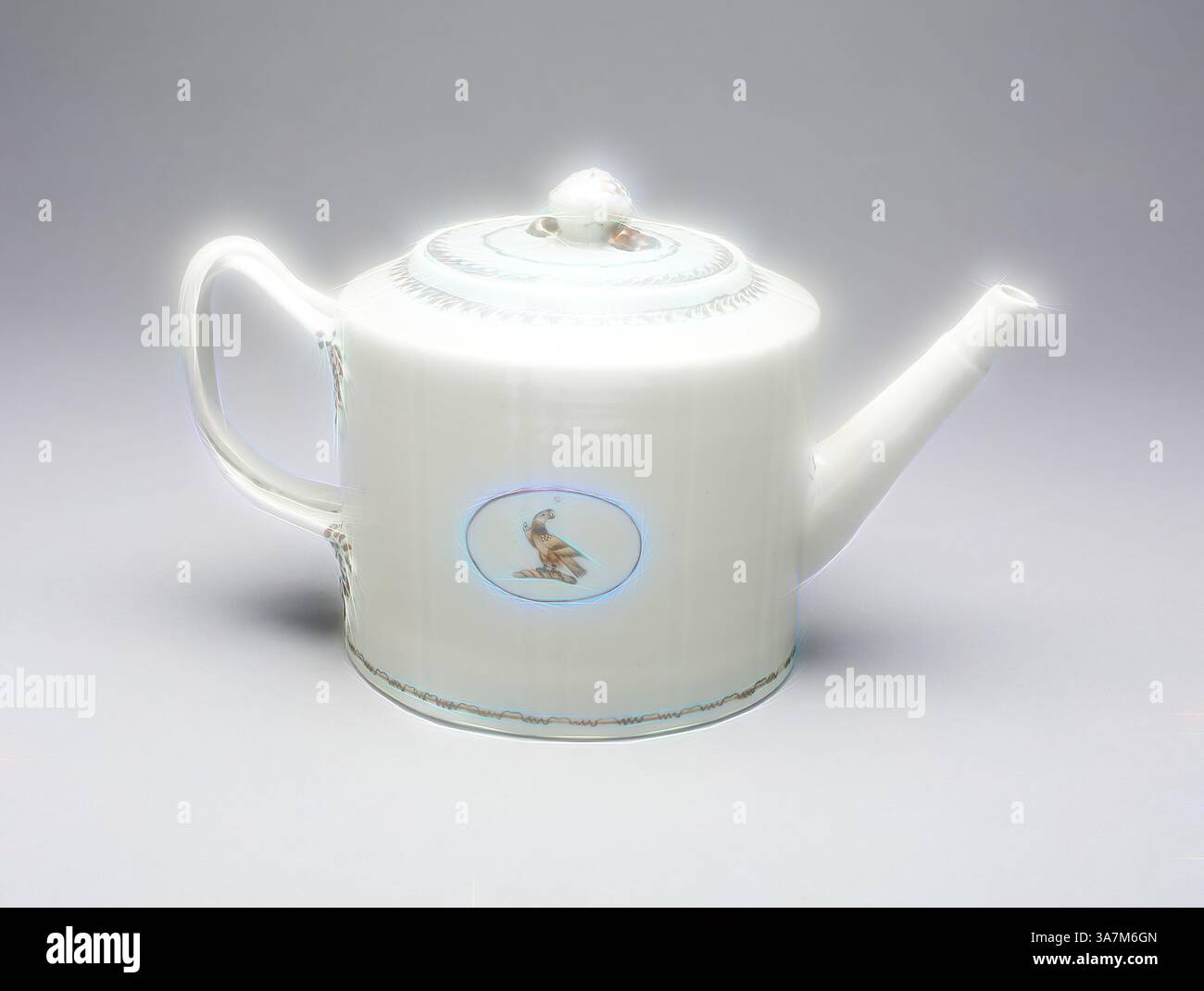 An elegantly designed teapot with a smooth, curved body, featuring a ...