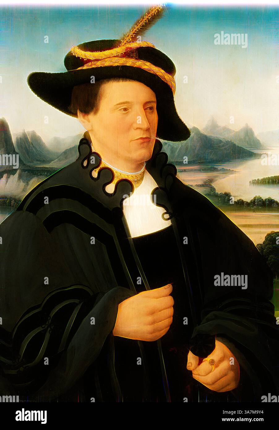 Ornate black robe adorned hi-res stock photography and images - Alamy