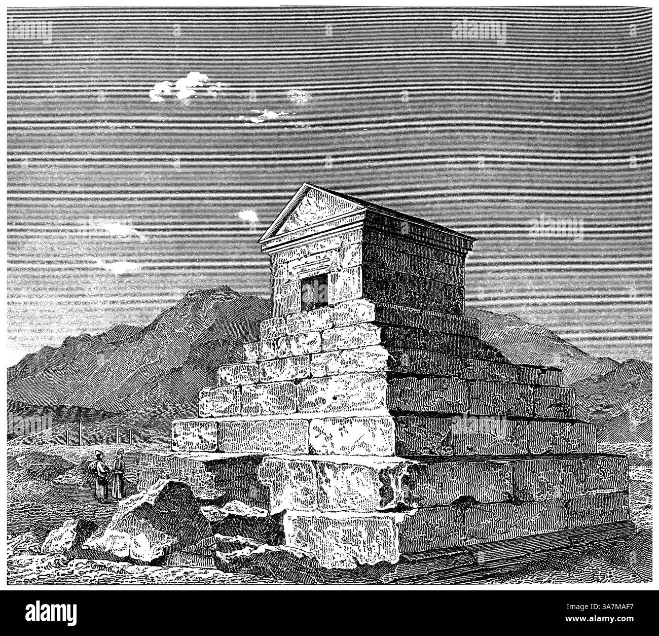 Sepulcro de Ciro II el Grande, fundador del imperio aqueménida, en ...