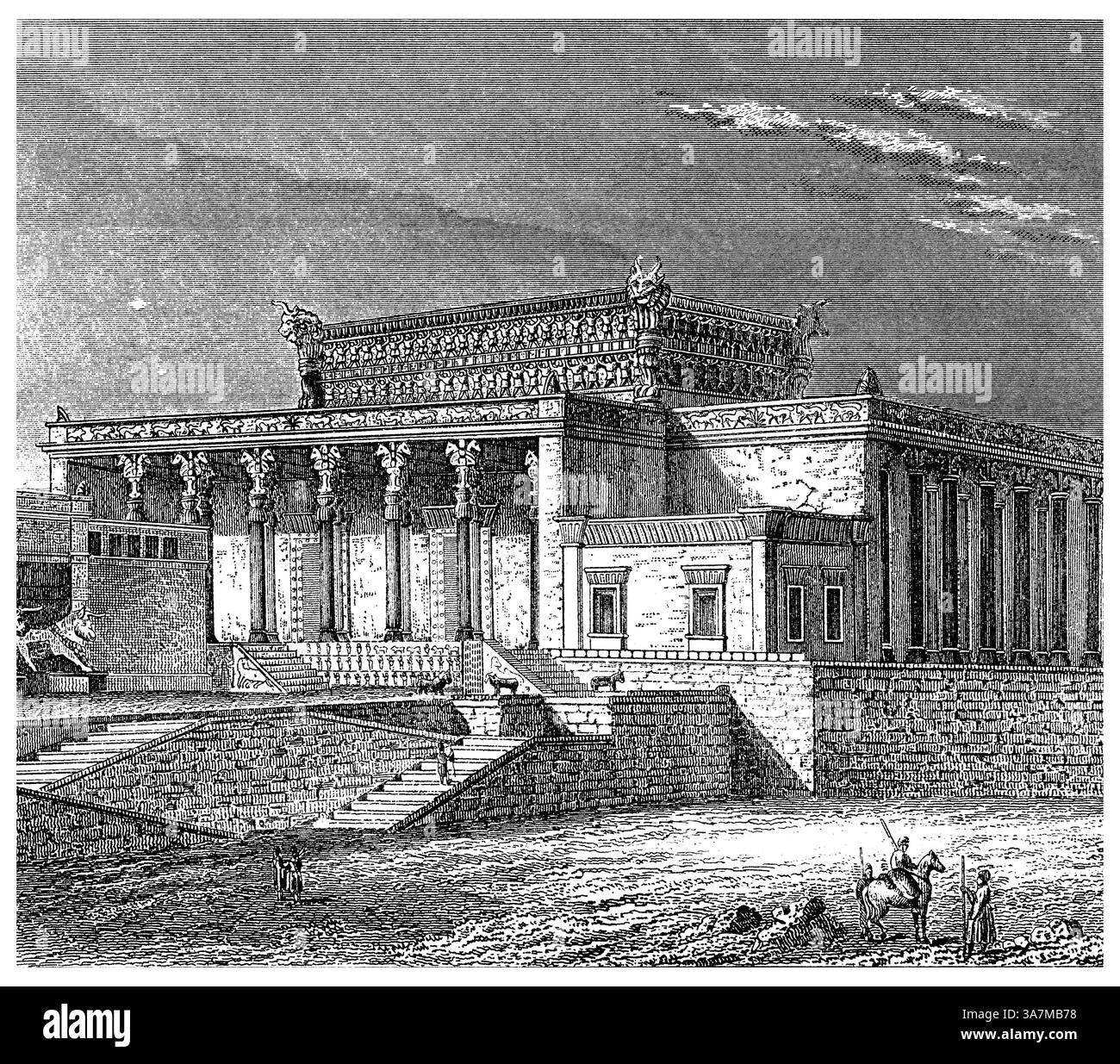 Palacio de Jerjes I, rey del imperio aqueménida, en Persépolis, Persia ...