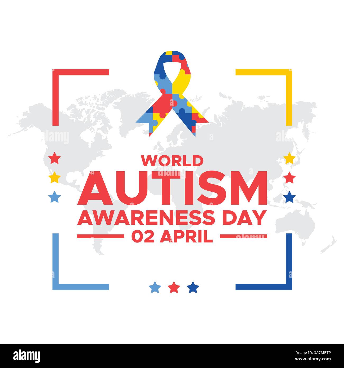 2 April world Autism Awareness Day social media post banner design set ...