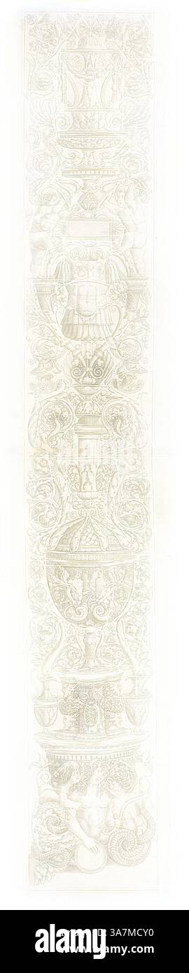 An intricate vertical tapestry adorned with detailed patterns and ...