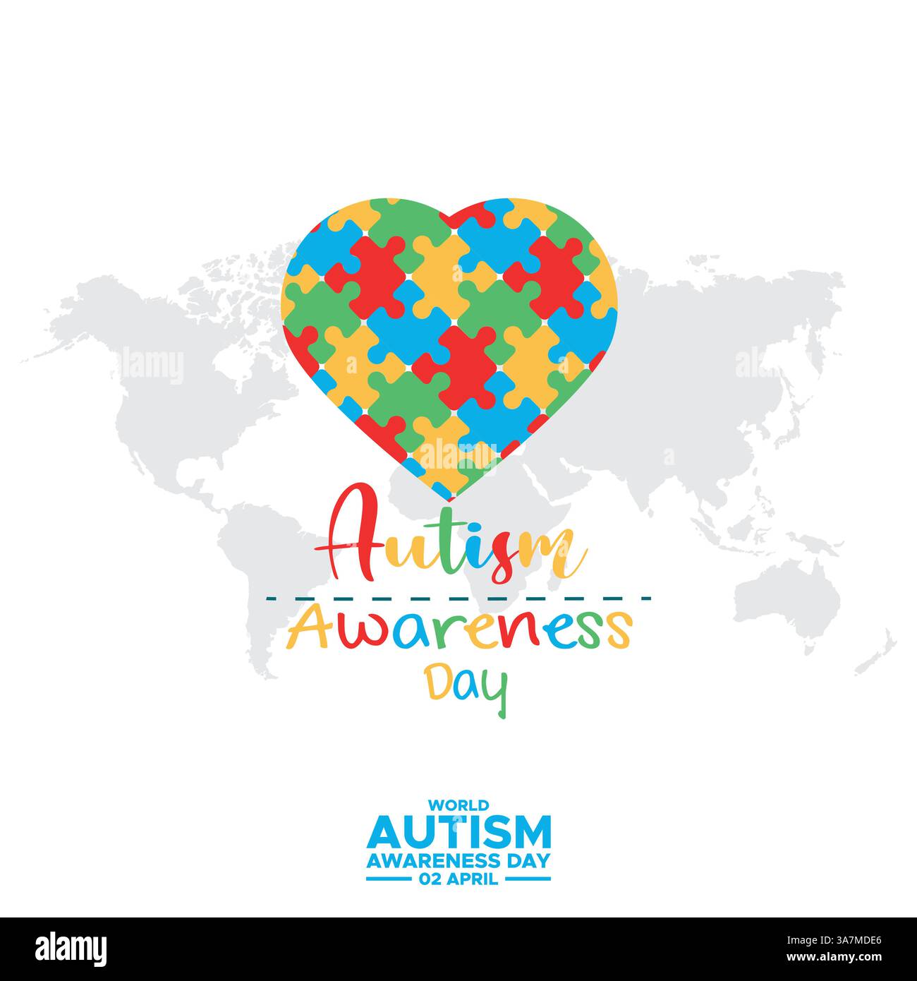 2 April world Autism Awareness Day social media post banner design set ...