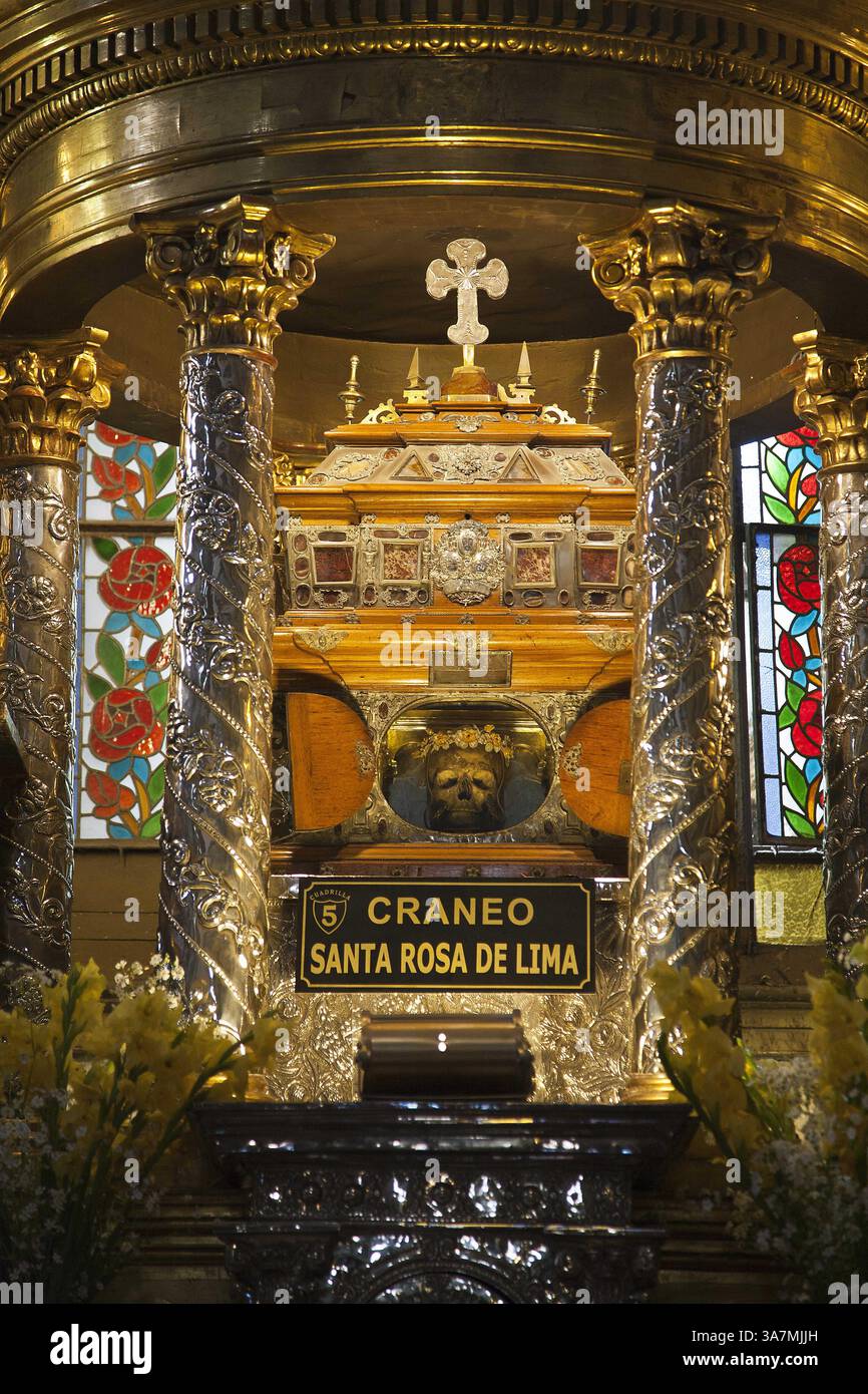 Sept. 12, 2009 - Lima, Lima, Peru - Skull of Santa Rosa de Lima ...