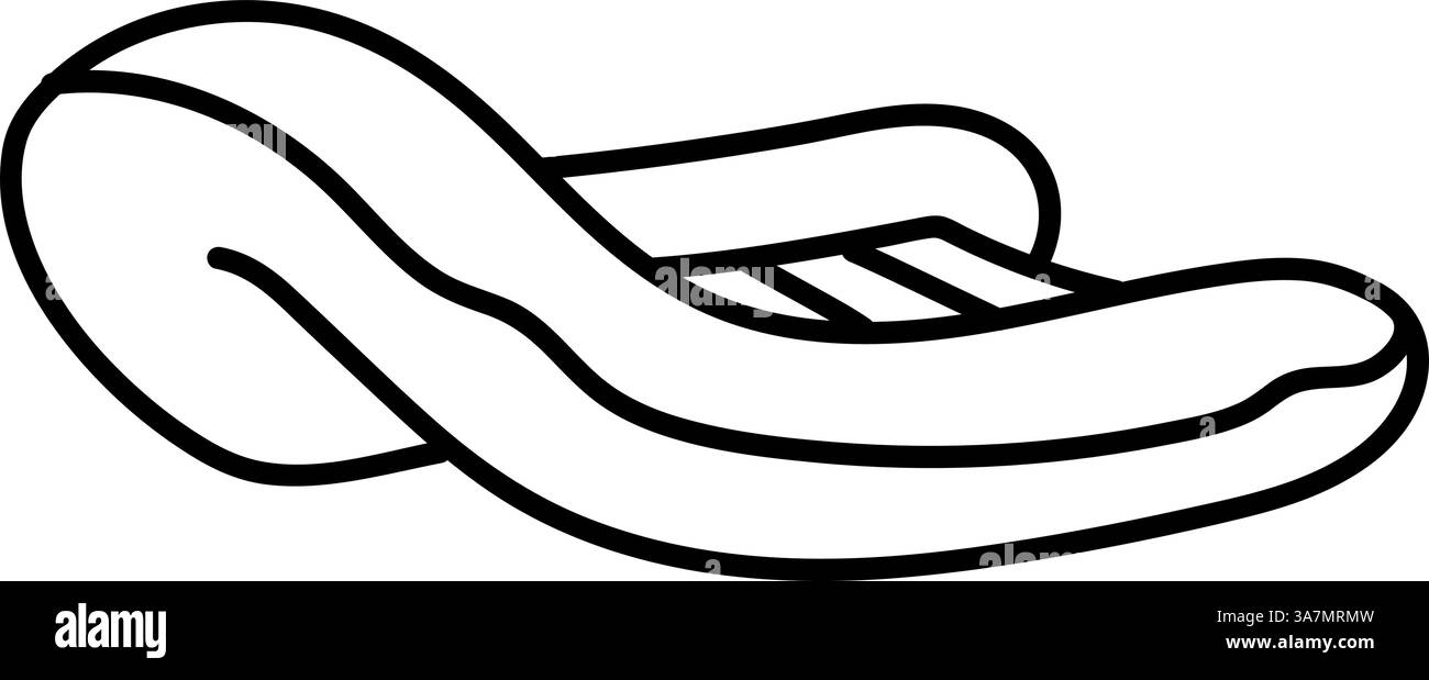 Rubber dinghy icon. Hand drawn vector illustration. Editable line ...