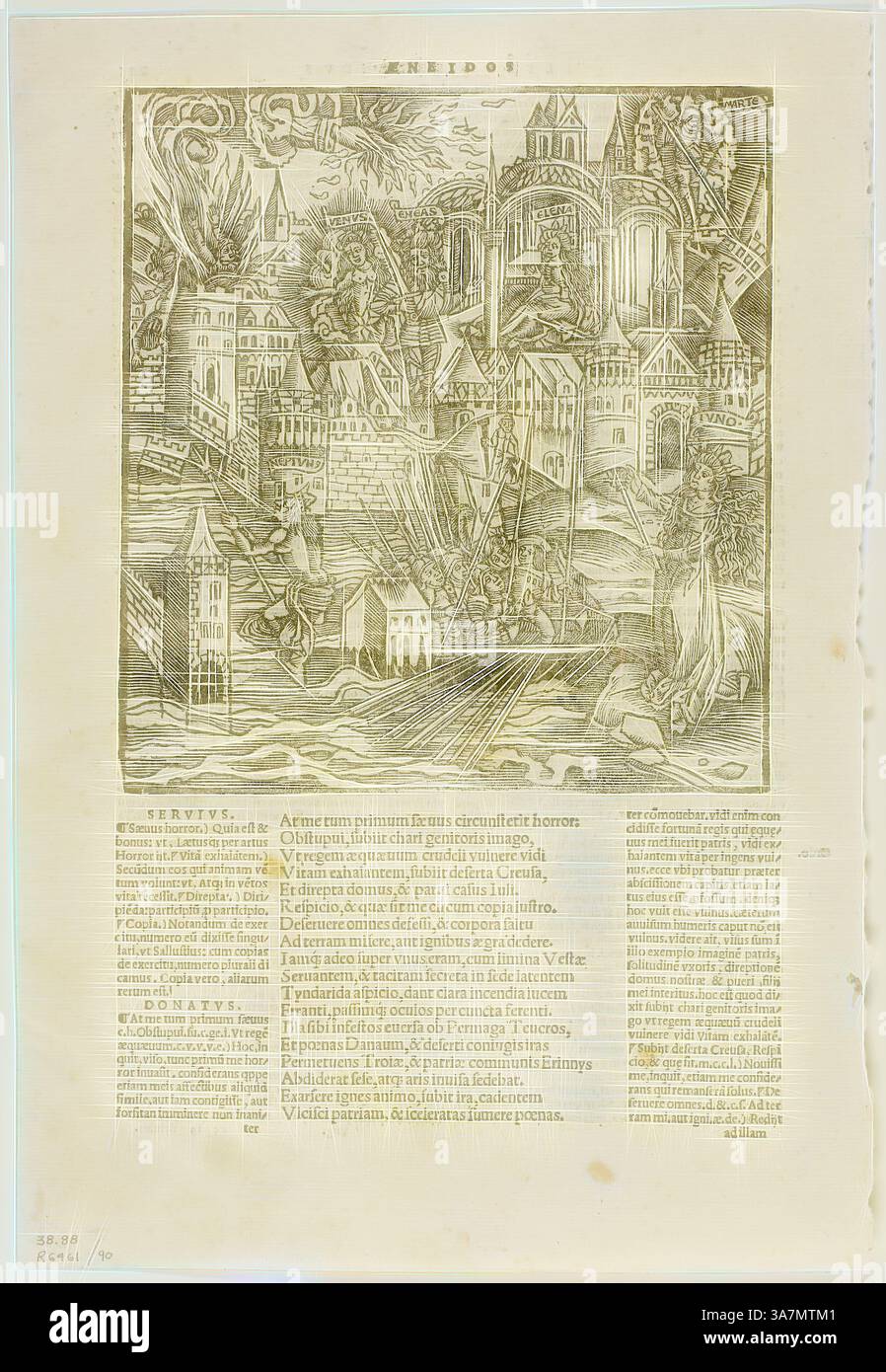 A detailed illustration depicting a dramatic scene from the epic poem ...