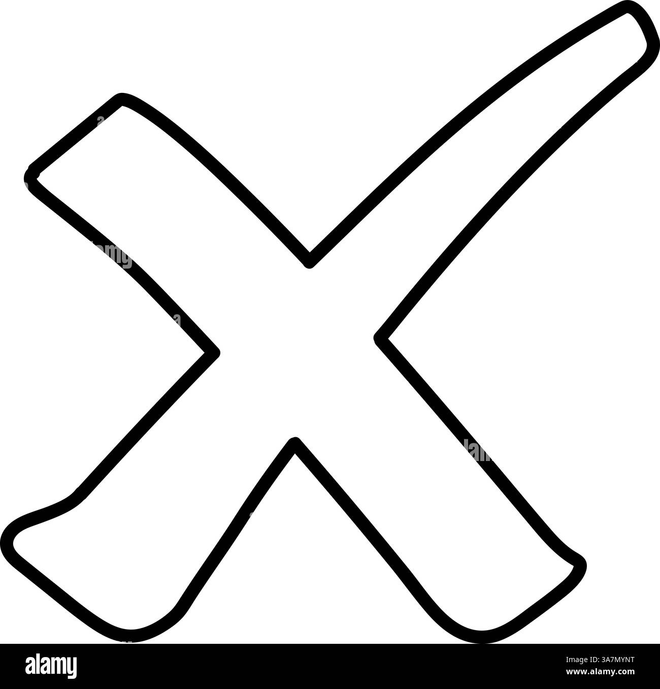 Remove icon. Hand drawn vector illustration. Editable line stroke Stock Vector Image & Art - Alamy