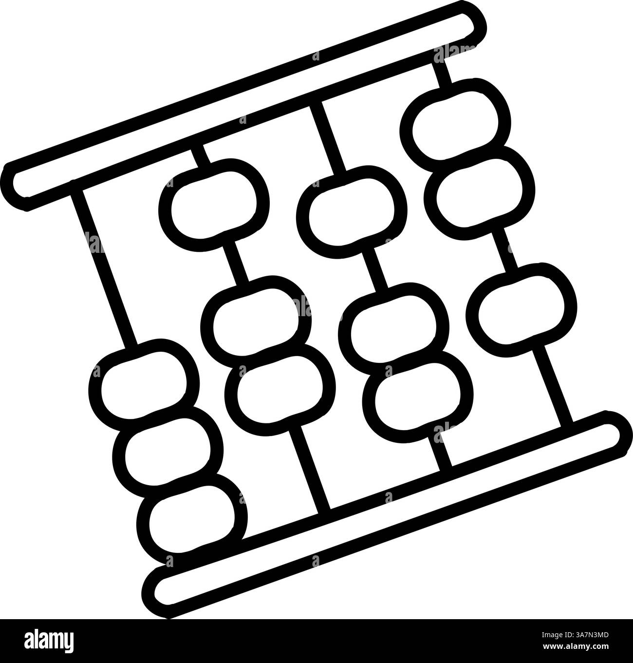 Abacus icon. Hand drawn vector illustration. Editable line stroke Stock ...