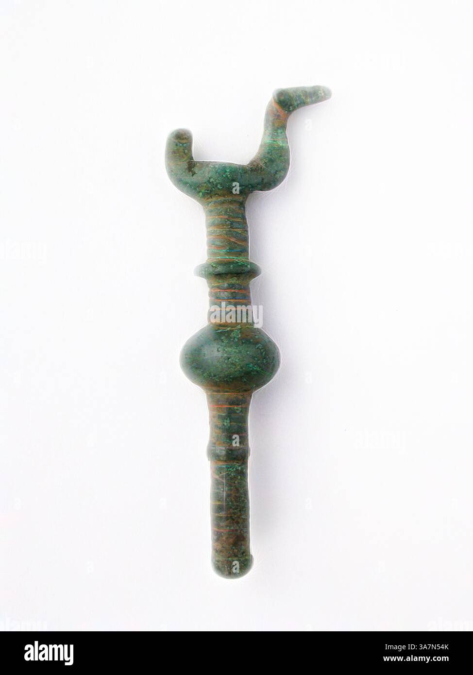 An intricately designed bronze artifact featuring a unique combination ...