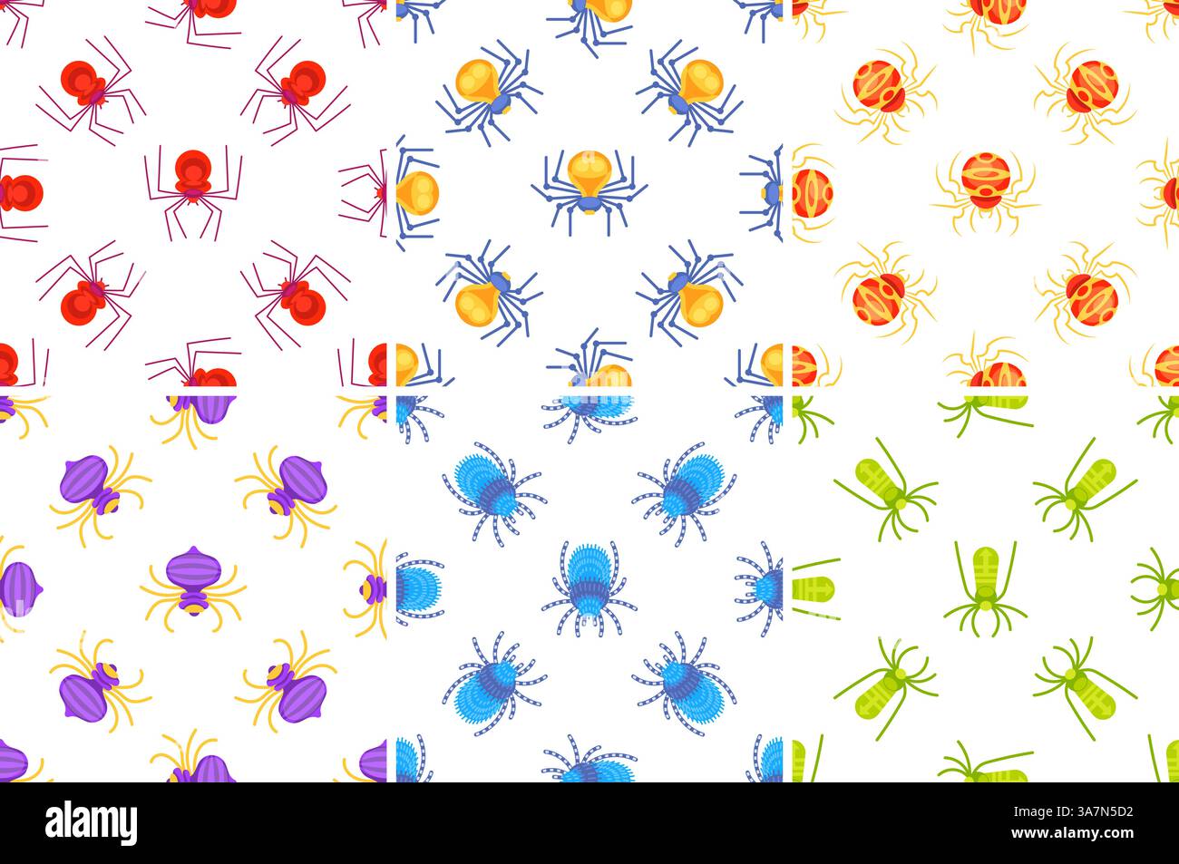 Colorful spider on web Stock Vector Images - Alamy